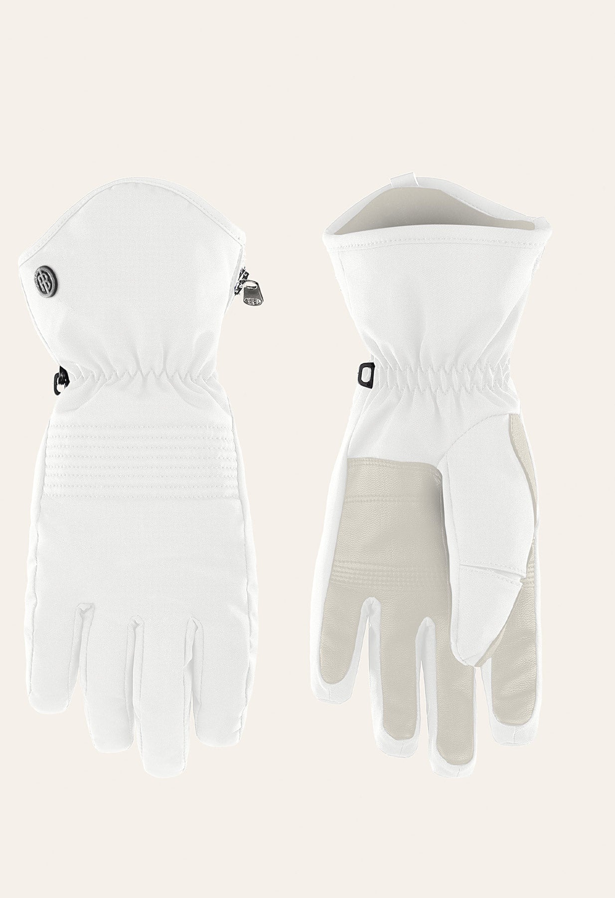 White ski gloves store